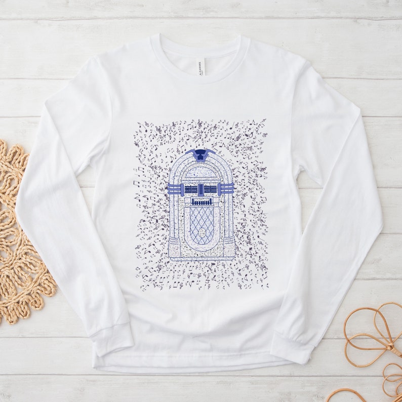 Retro Tee Vintage Graphic Tee Music Box Shirt 60's - Etsy