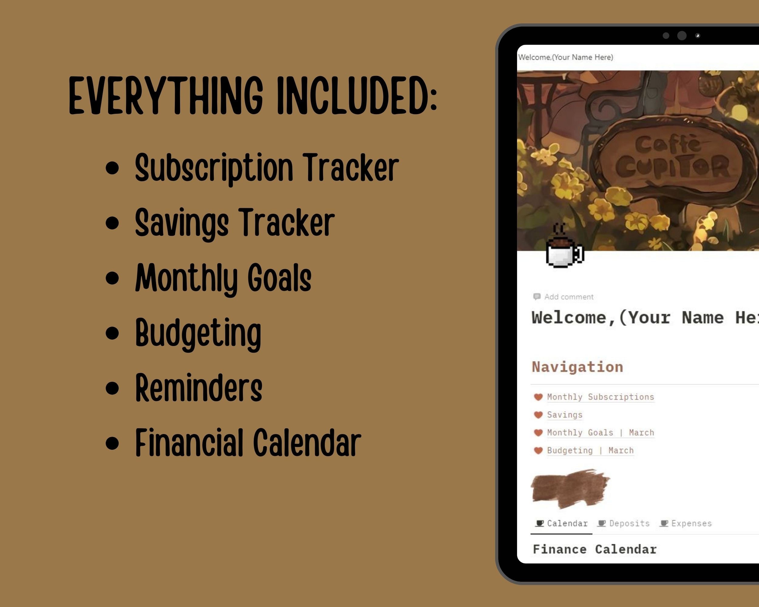 Simple Finance Tracker Notion Template, Subscription Tracker Notion ...