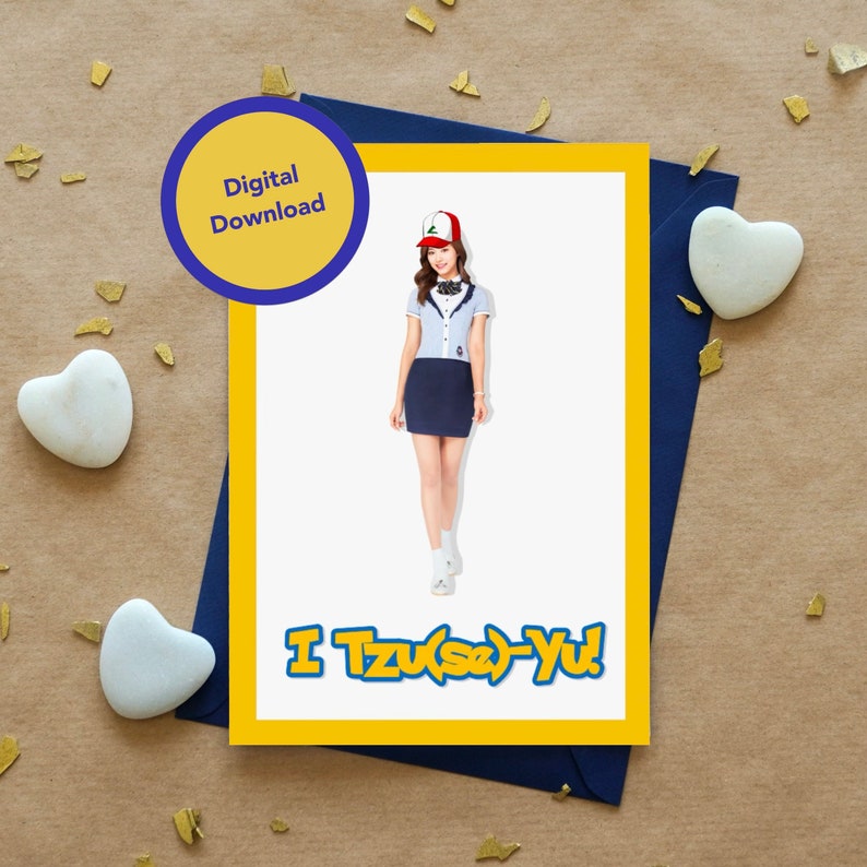 Printable Twice Tzuyu X Pokemon Card for Valentine's Day, an ...