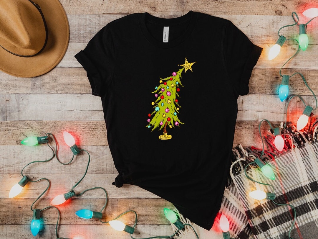 Christmas Tree Shirt, Merry Christmas Tree Shirt, Hand Drawn Christmas ...