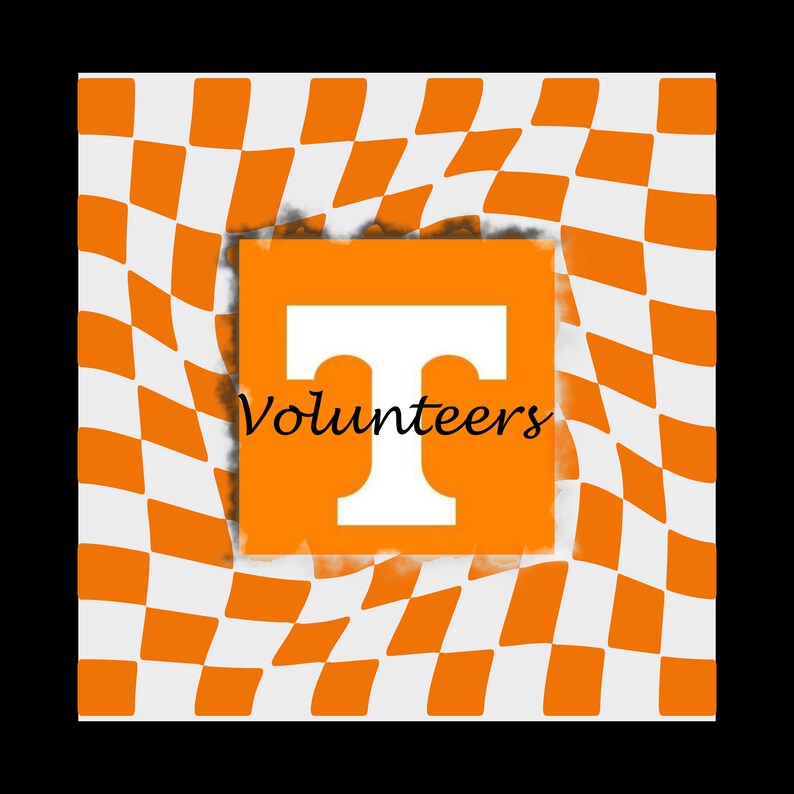Tennessee Volunteers PNG, Orange and White Checker - Etsy