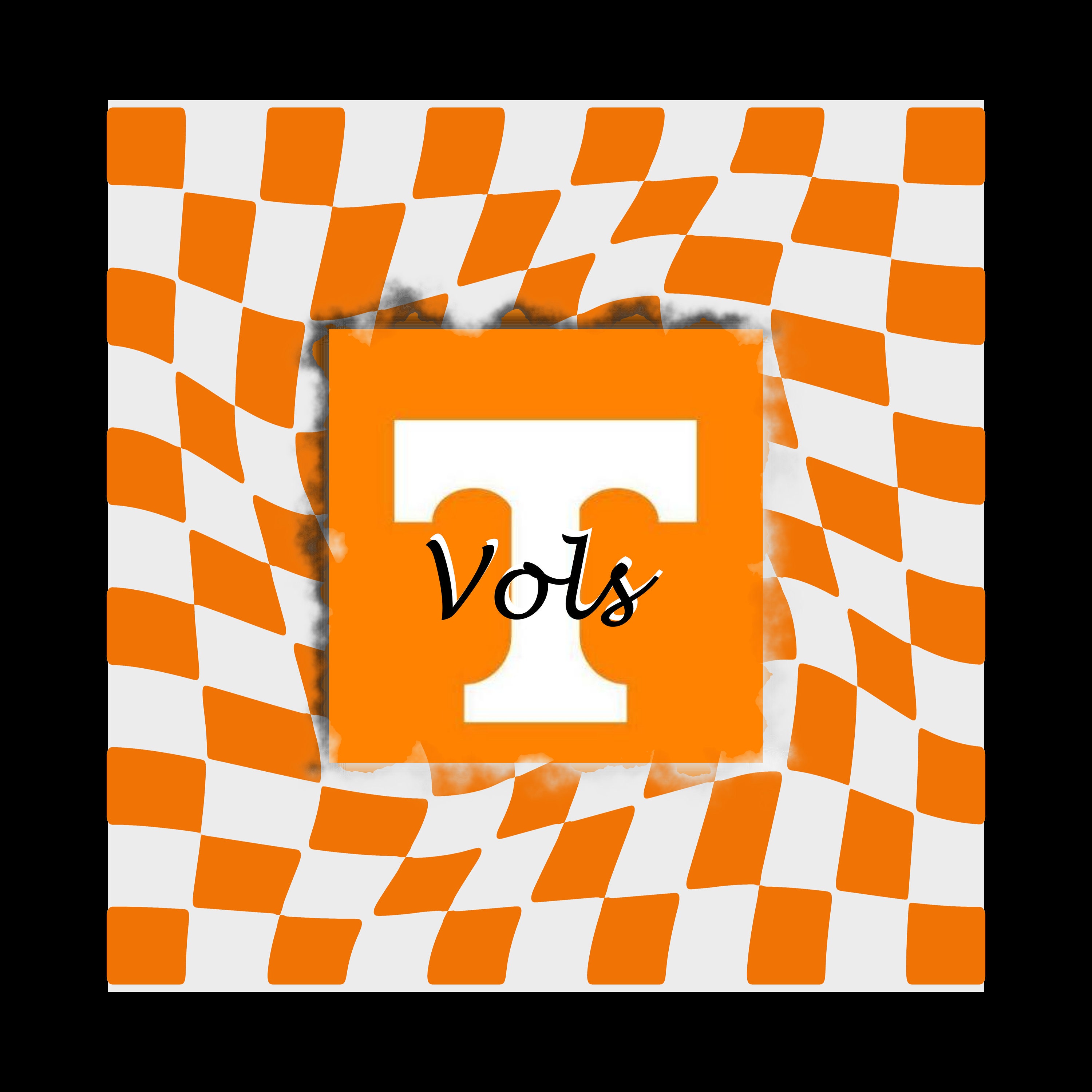 Tennessee Volunteers PNG, Orange and White Checker - Etsy