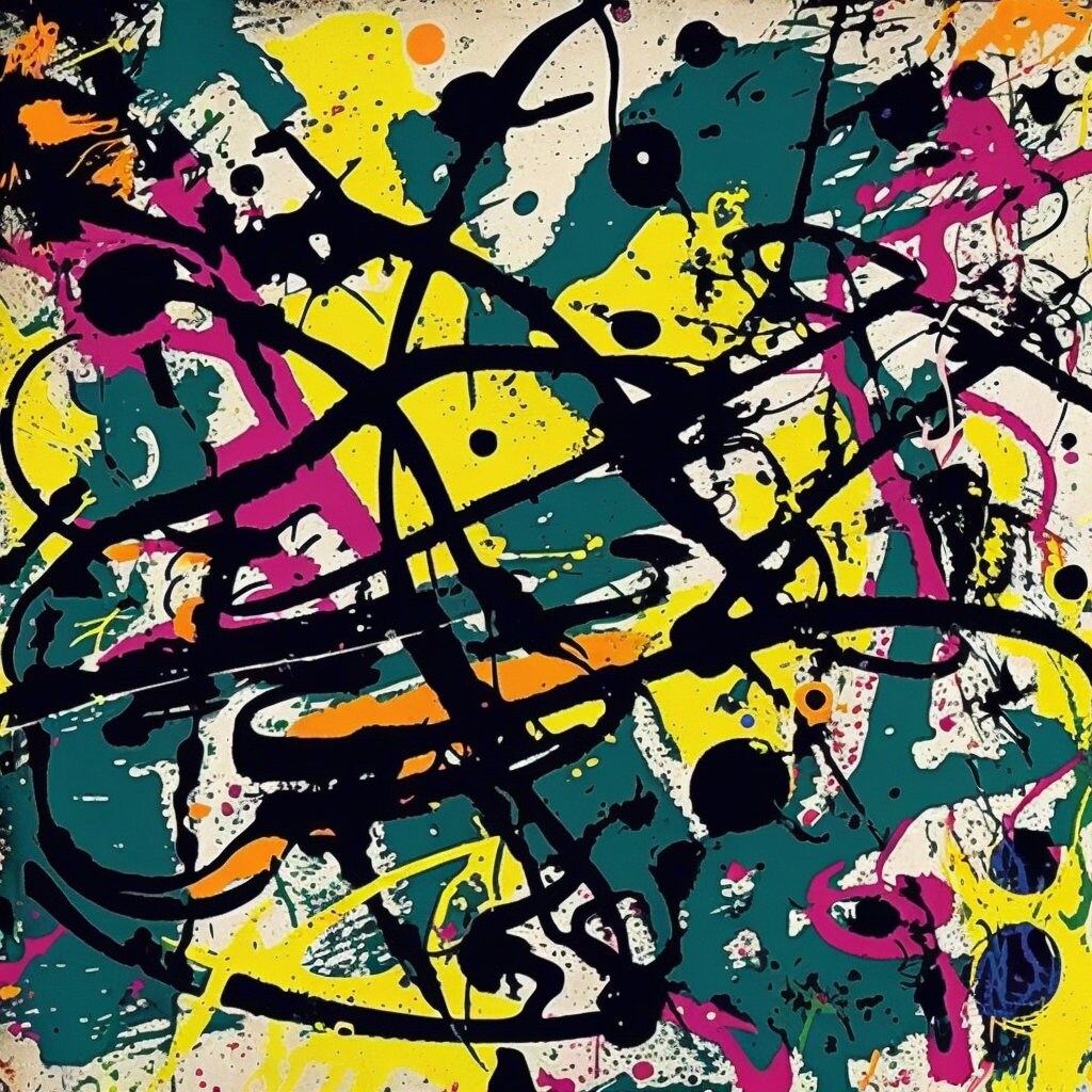 Jackson Pollock Style Painting Wall Art Museum Quality Eye - Etsy