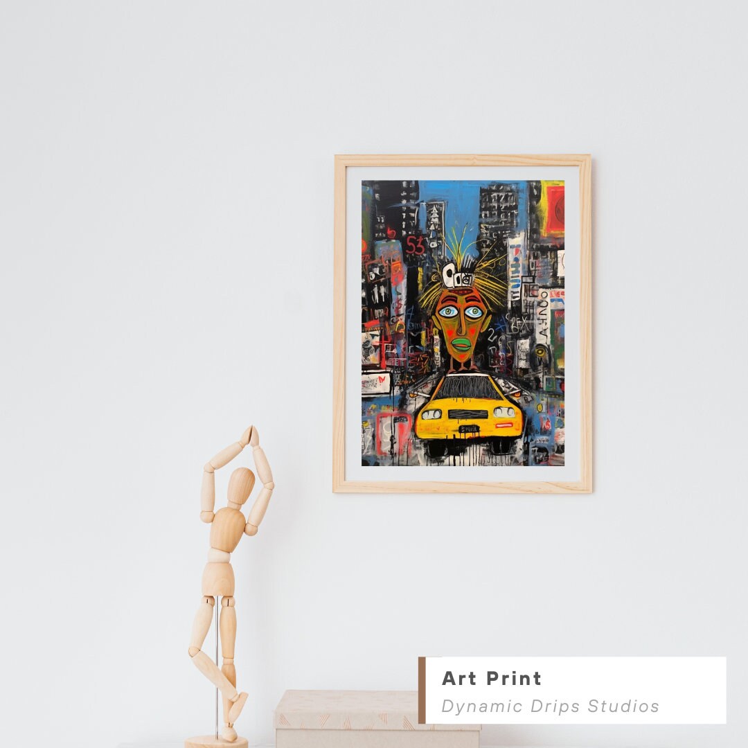 Jean Michel Basquiat-style Artwork, Housewarming Gifts, New Home Gift ...