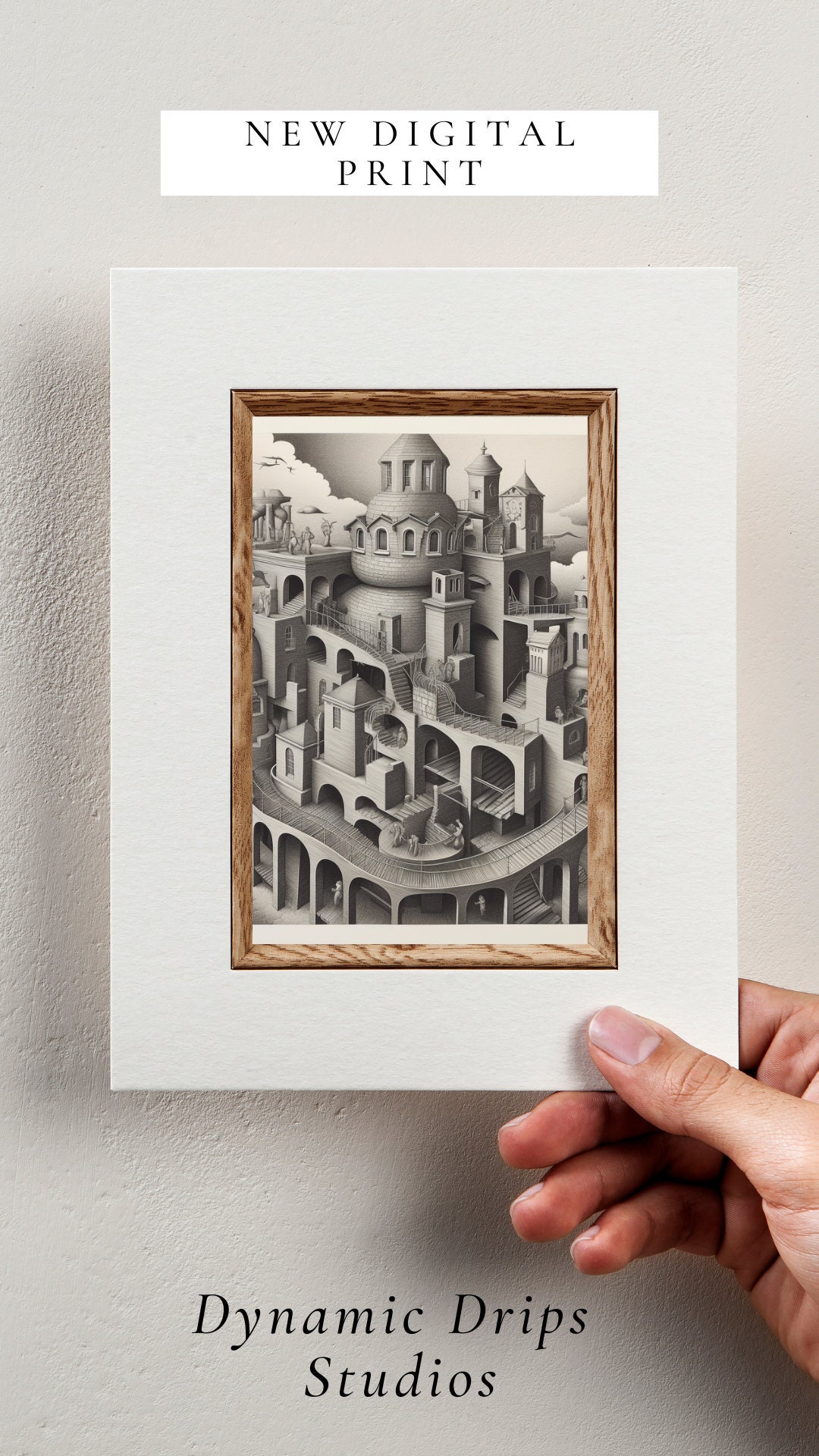 Escher-style Lithograph Artwork Housewarming Gifts New Home - Etsy