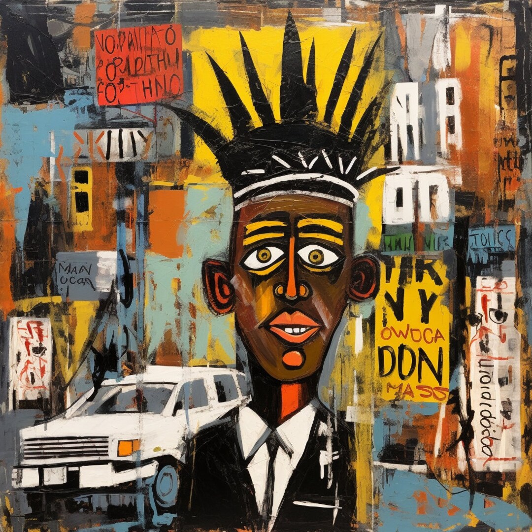 Jean Michel Basquiat-style Artwork Housewarming Gift New - Etsy
