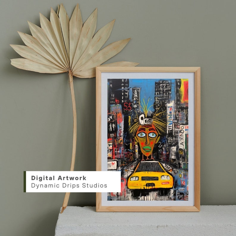 Jean Michel Basquiat-style Artwork, Housewarming Gifts, New Home Gift ...