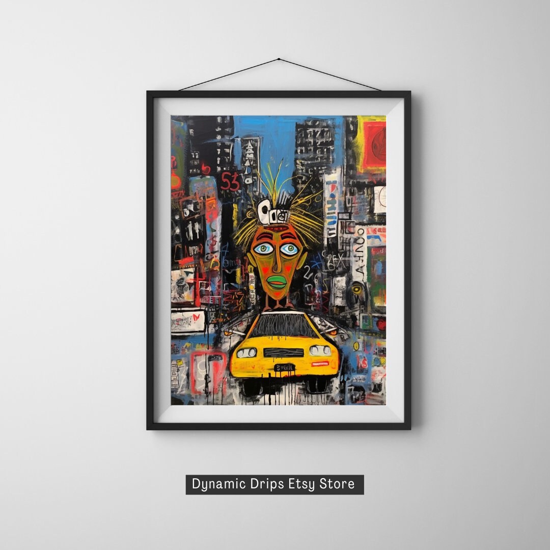 Jean Michel Basquiat-style Artwork, Housewarming Gifts, New Home Gift ...