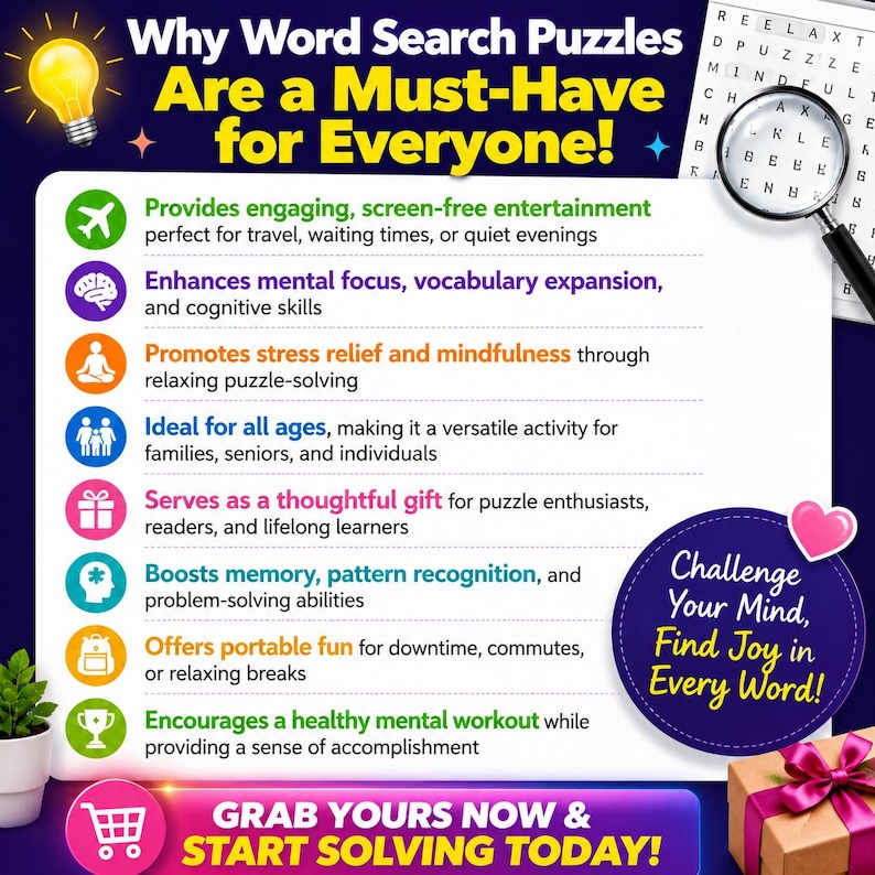 Summer Word Search Book Large Print | 100 Puzzles for Adults & Seniors ...