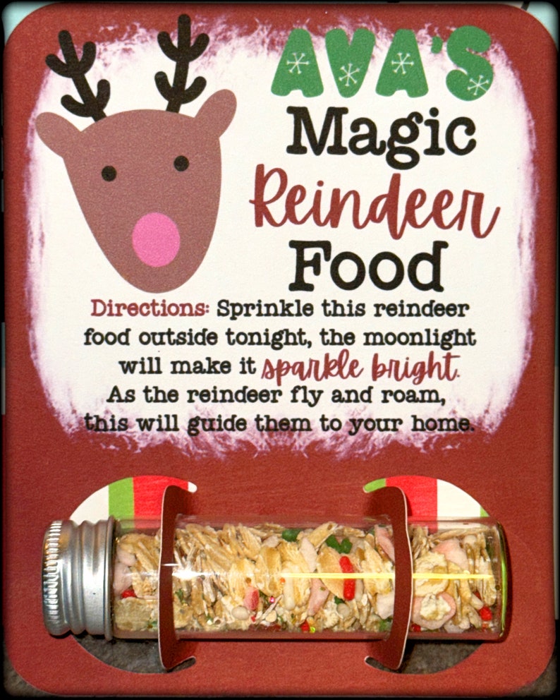 Personalized Magic Reindeer Food! Sprinkle for Rudolph and Friends on ...