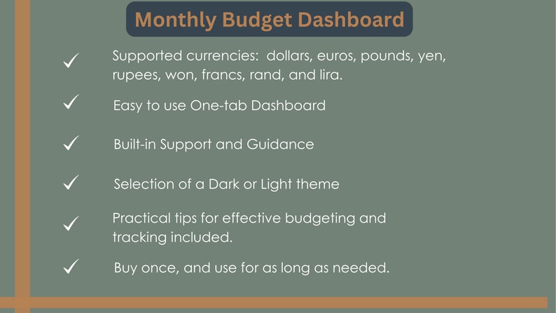 Monthly Budget Spreadsheet Template Tracker, Monthly Expense Organiser ...