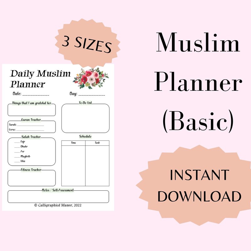 Muslim Daily Planner - Etsy