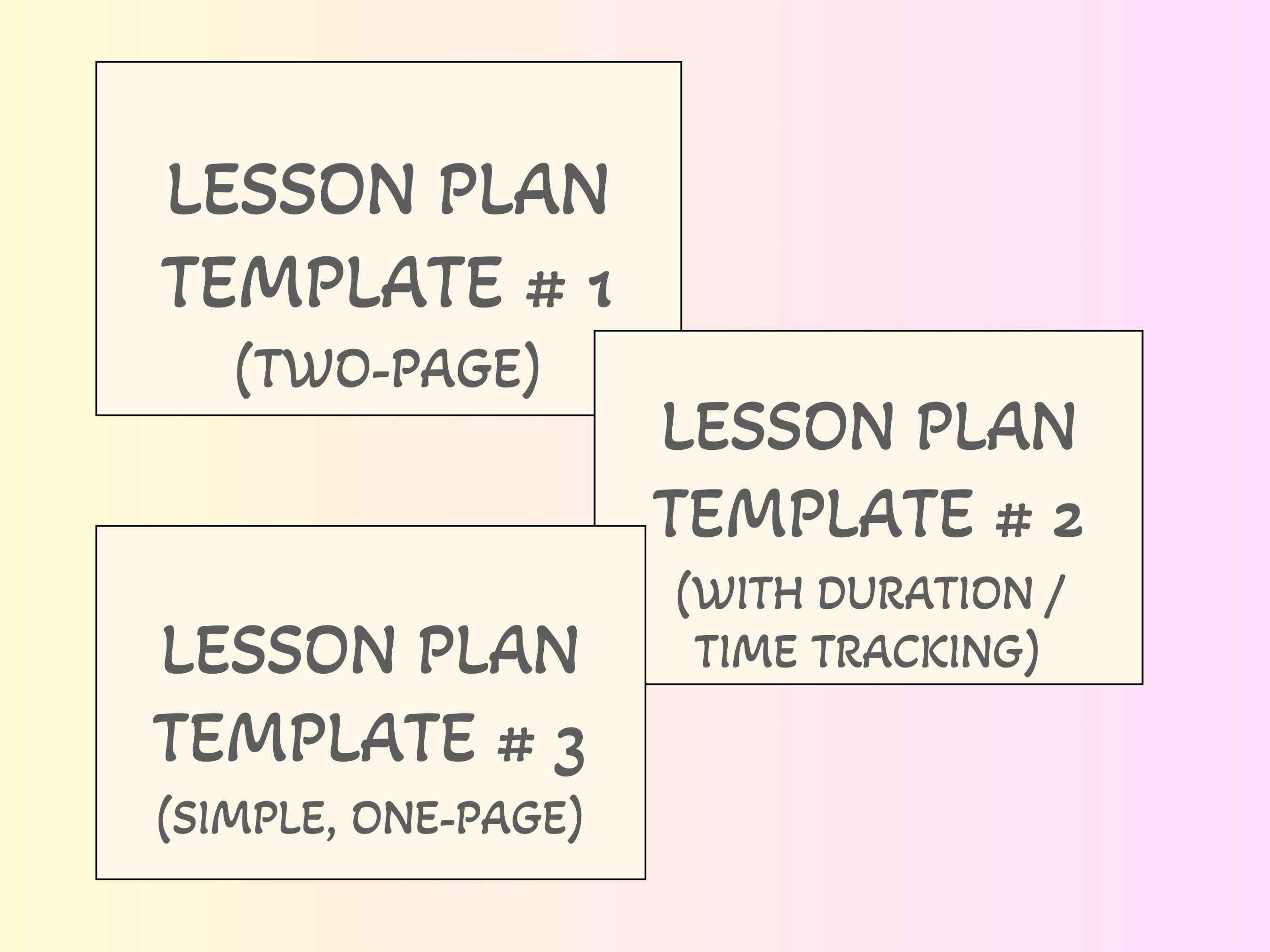 Editable Printable Lesson Plan Template - Customize in Powerpoint - 3 ...