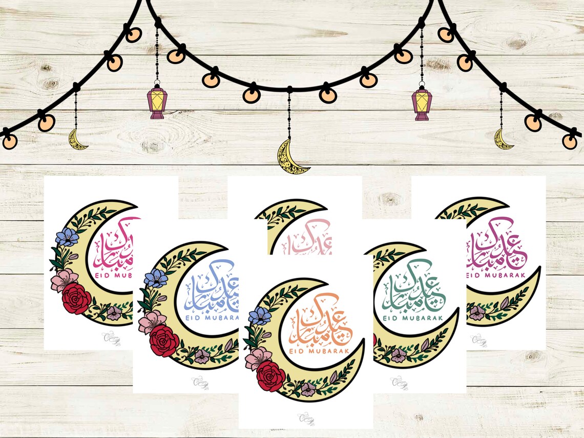 Printable Eid Card, Digital Eid Card, Eid Greeting Card, Happy Eid Card ...
