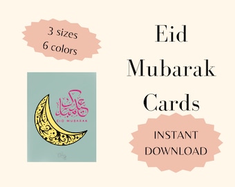 Eid Card Printable, Eid Card Digital, Eid Greeting Card, Happy Eid Card ...