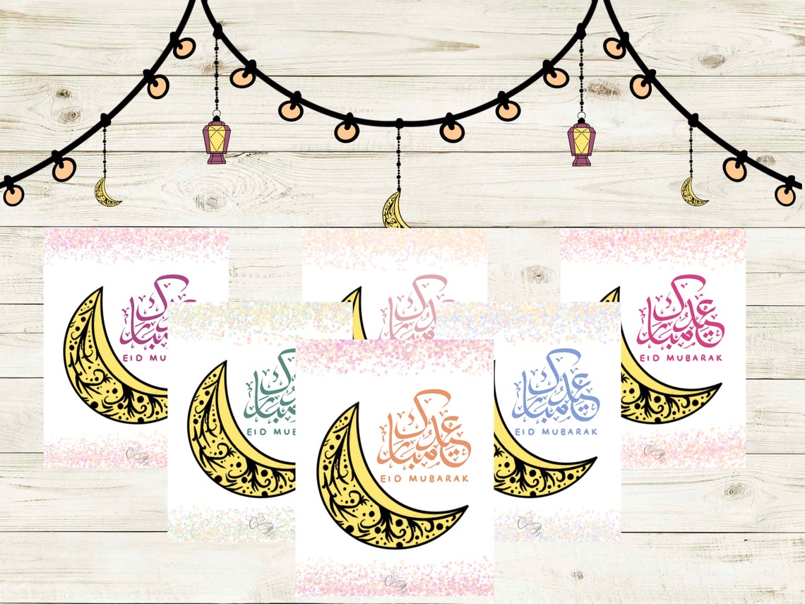 Eid Card Printable, Eid Card Digital, Eid Greeting Card, Happy Eid Card ...