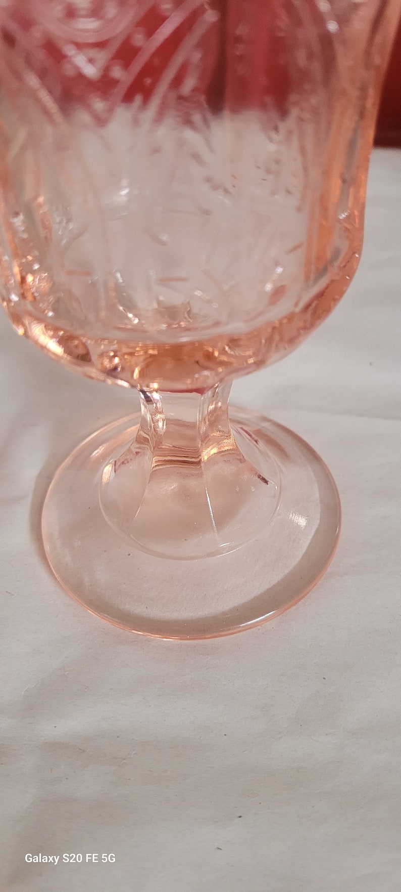 Vintage Pink Depression Glass Madrid Pattern. - Etsy