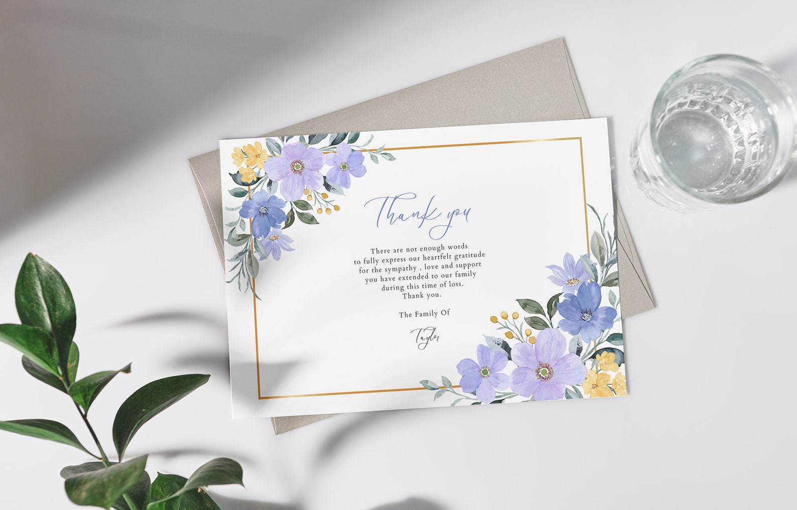 After Funeral Thank You Cards Funeral After Thank You Cards Digital ...