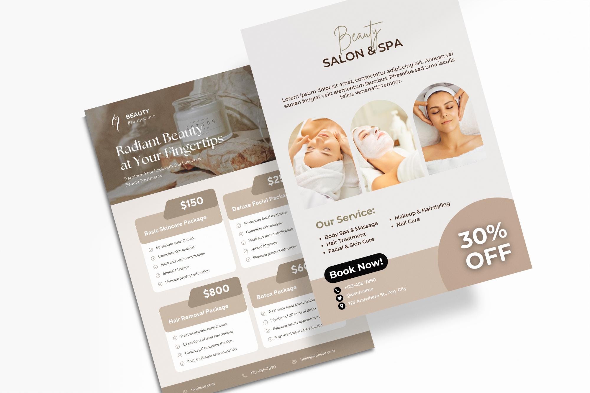Bundle Esthetician Flyer Templates | Beauty Flyer | Esthetician ...