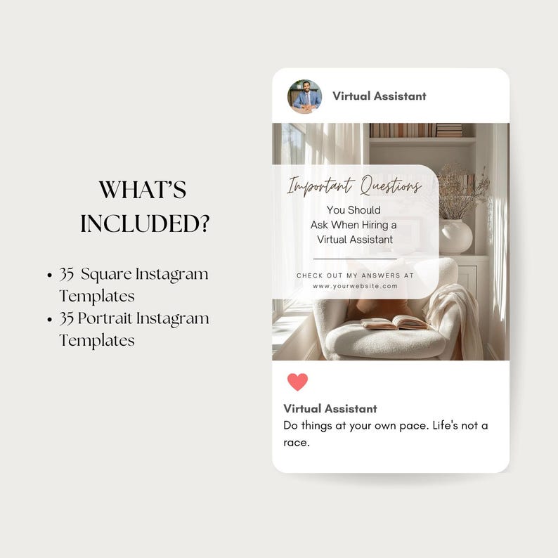 Virtual Assistant Instagram Templates | VA Instagram Posts | VA Social ...