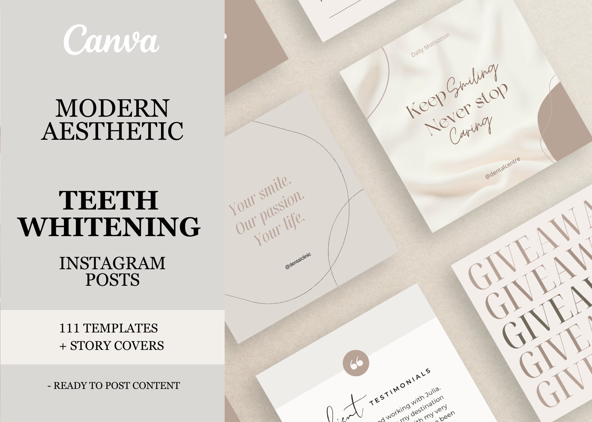 Teeth Whitening Instagram Template Teeth Whitening Social Media Post ...