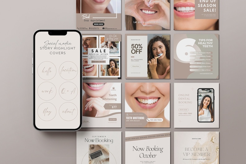 Teeth Whitening Instagram Template Teeth Whitening Social Media Post ...