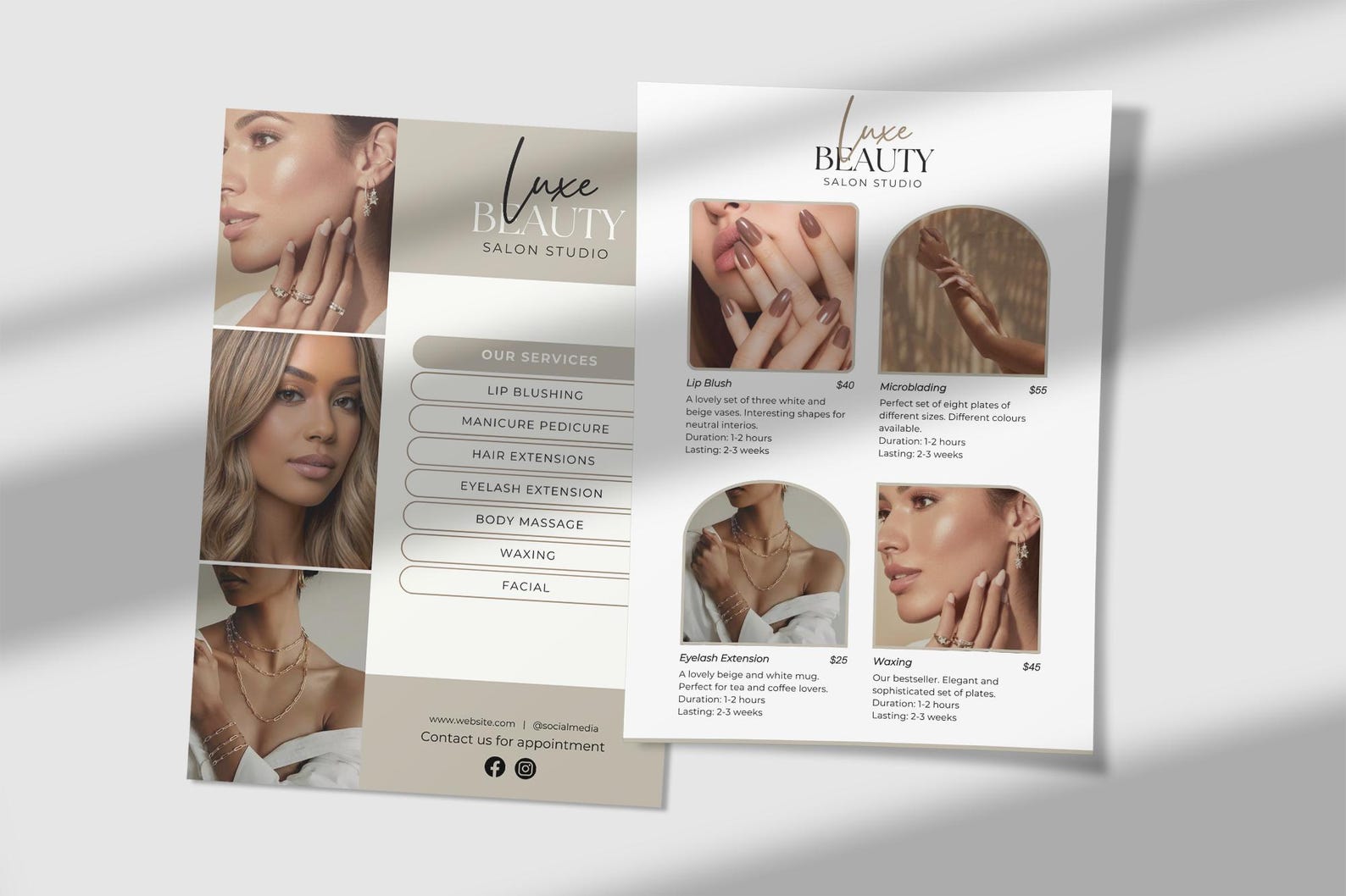 DIY Beauty Salon Flyer Templates Design, Hair Nail Makeup Salon ...