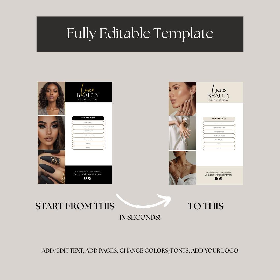 Bundle Esthetician Flyer Templates | Beauty Flyer | Esthetician ...