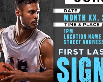 FOOTBALL College Signing Day Flyer | Social Media Graphic for College ...