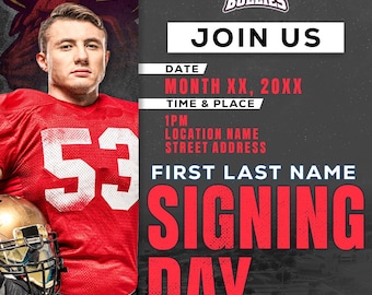 Basketball College Signing Day Flyer | Social Media Graphic for College ...