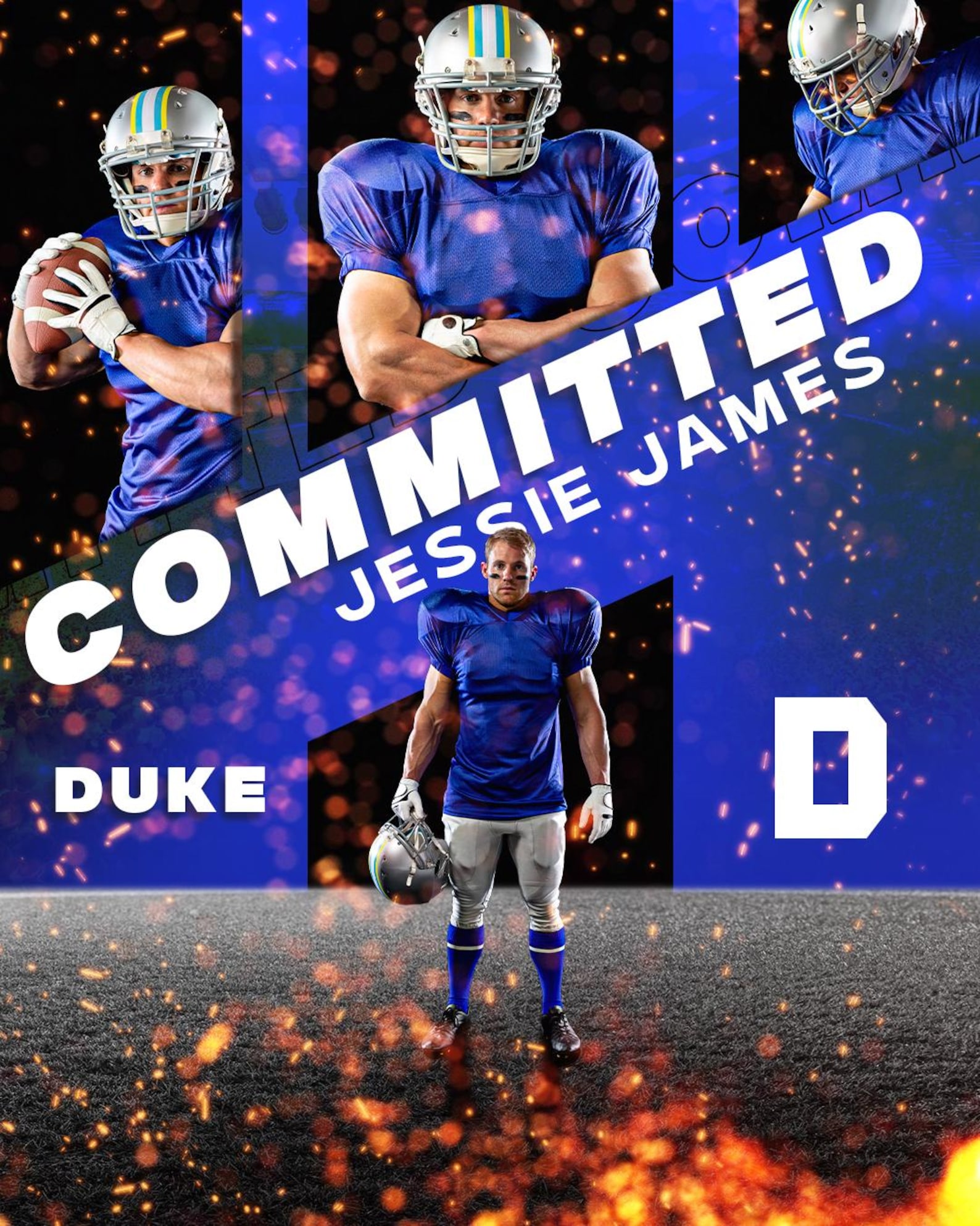Custom Athlete Commitment Graphic: Social Media Post Design - Etsy