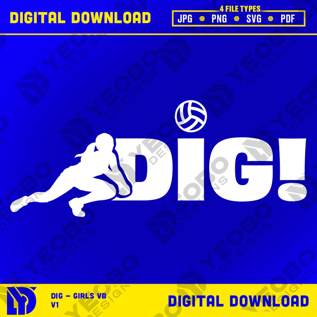 Beachvolleyball Spieler Dig SVG: Clipart Vektor (Digitaler Download ...