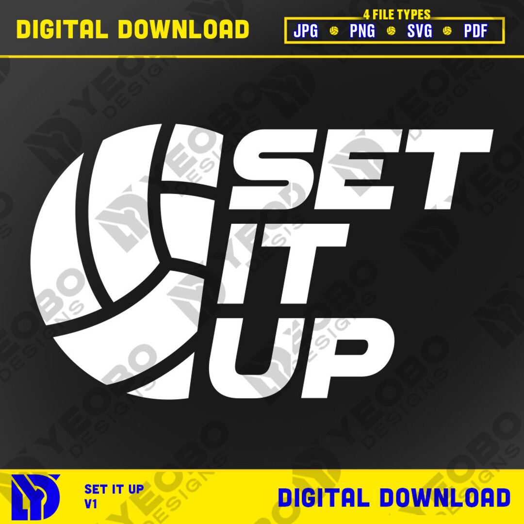 Volleyball Player 'set It Up' SVG Clipart (digital Download) - Etsy UK