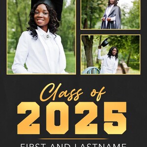 2025 Graduation Photo Collage Template | Class of 2025 Editable Picture ...