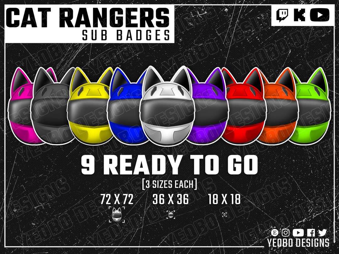 Streamer Sub Badges, Bit Badges, Twitch Badges, Cool Sub Badges Cat ...