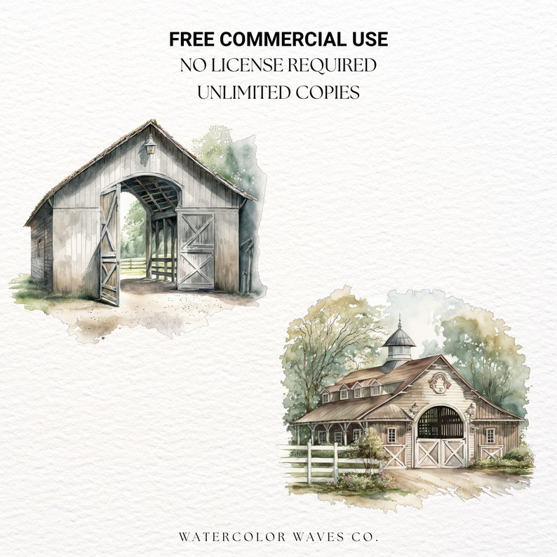 Watercolor Horse Stable Clipart Horse Shelter PNG Farm PNG - Etsy