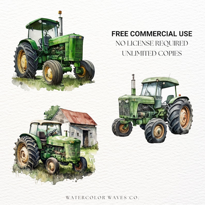 Watercolor Green Tractor PNG | Farm Tractor Clipart | Farm Life PNG ...
