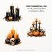 Watercolor Halloween Candle Clipart | Halloween Clipart | Pumpkin Skull ...