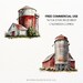 Red Farm Barn Silo Clipart | Farmhouse Clipart | Farm PNG | Red Barn ...