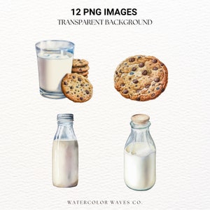 Chocolate Chip Cookies Clipart | Watercolor Cookies PNG | Baking ...