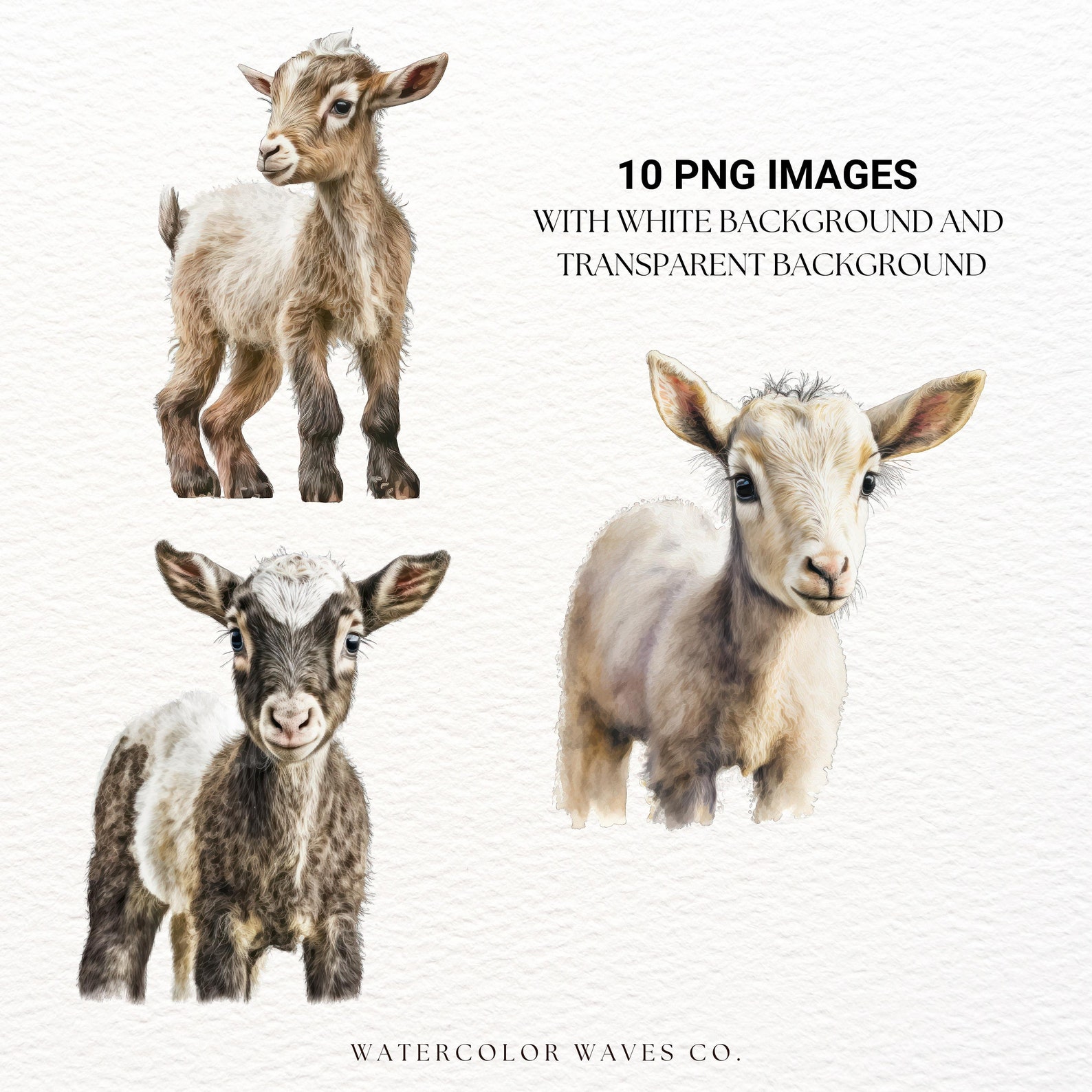 Baby Goat Clipart Farm Animals PNG Baby Animals - Etsy Canada