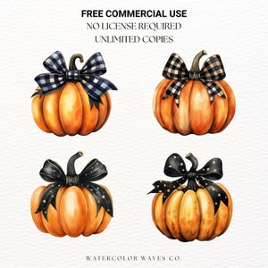 Halloween Pumpkin Clipart | Watercolor Halloween PNG | Collage Images ...