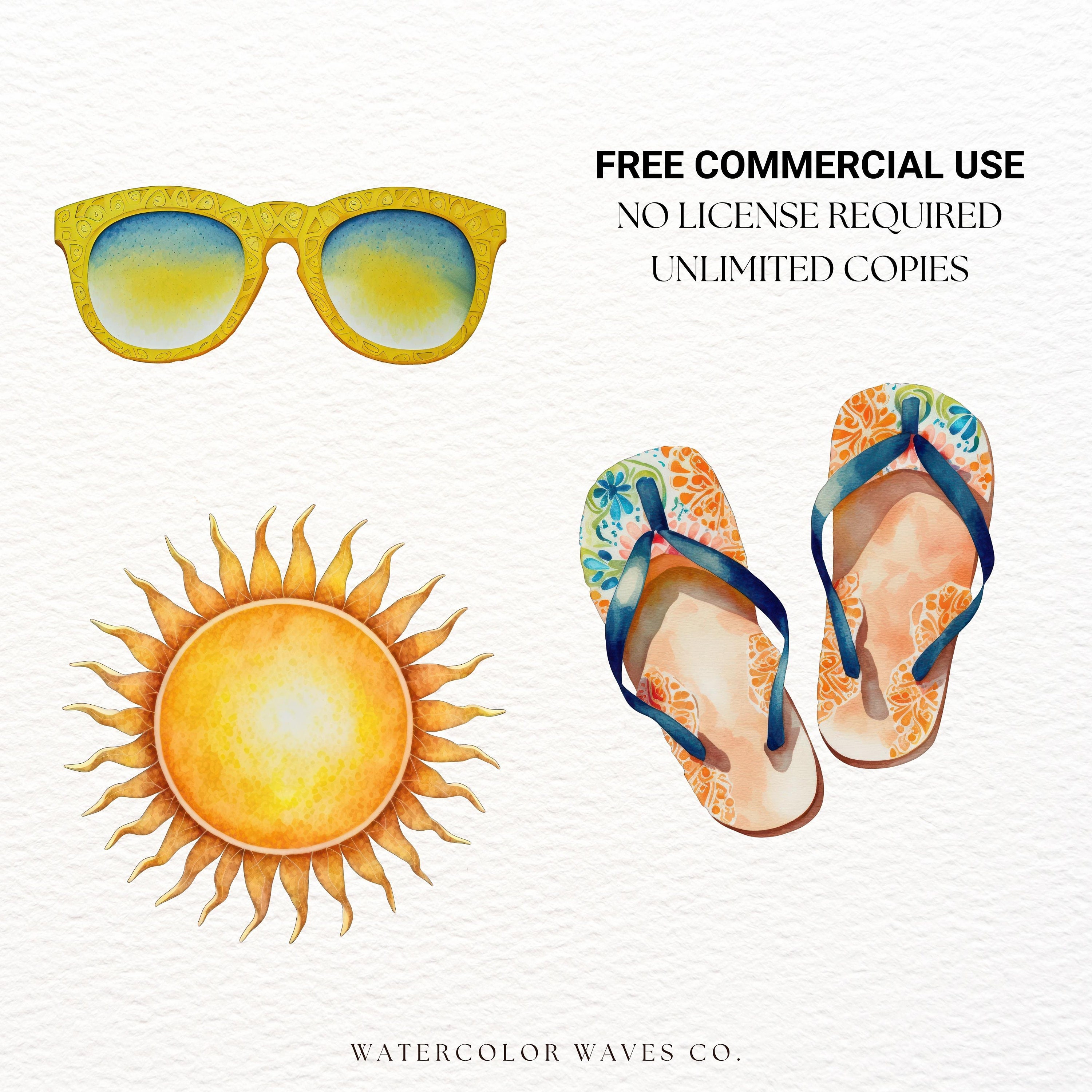 Pool Party Clipart Watercolor Summer Clipart Kawaii - Etsy