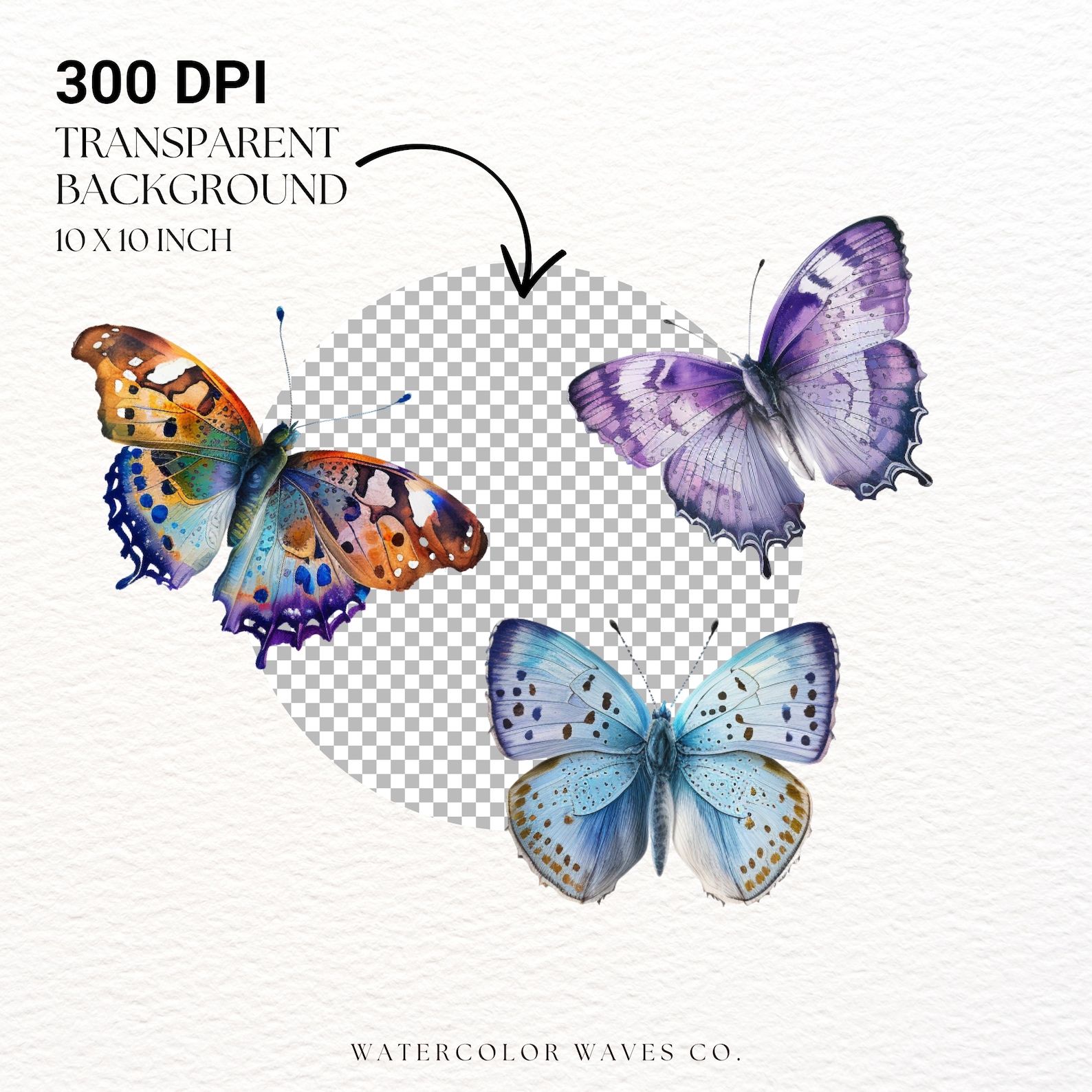 Monarch Butterfly Clipart | Watercolor Butterfly PNG | Floral Clipart ...