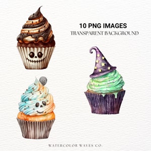 Spooky Cupcake Clipart | Baking Clipart Bundle | Halloween Food Clipart ...
