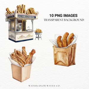 Churros Stand Clipart | Baking Clipart | Food Clipart | Dessert Clipart ...