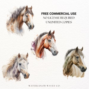 Horse PNG | Horse Clipart Set | Watercolor Horse Sublimation Designs ...