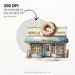 Donut Shop Clipart | Watercolor Donut PNG | Baking Clipart Bundle ...