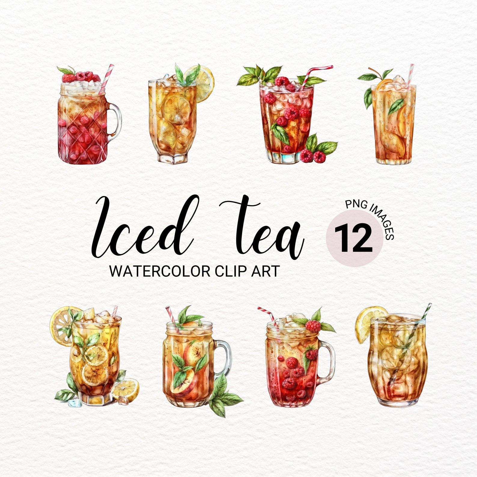 Iced Tea Clipart | Summer Drinks Clipart | Food Clipart Bundle | Junk ...