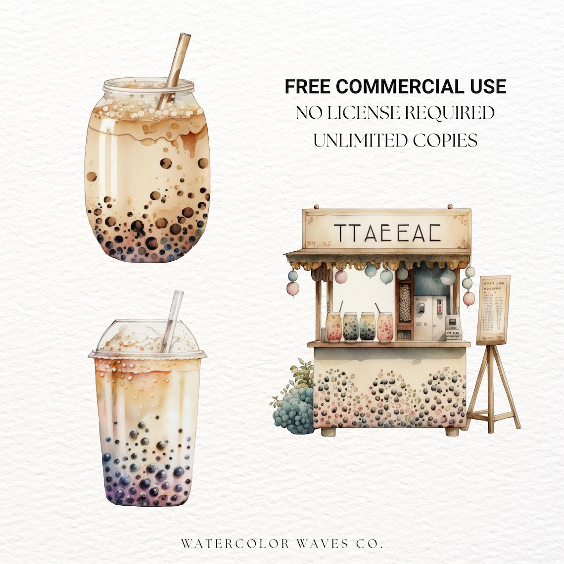 Boba Tea Clipart Bubble Tea PNG Watercolor Drinks Clipart - Etsy Canada